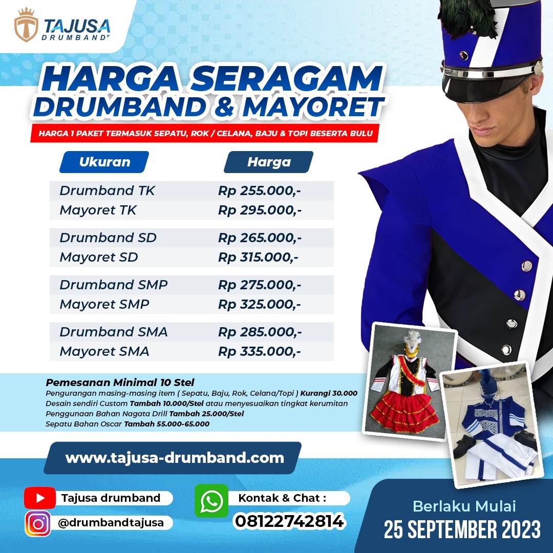 Daftar Harga Seragam Drumband - Jual Drumband - Pengrajin Dan Produsen ...